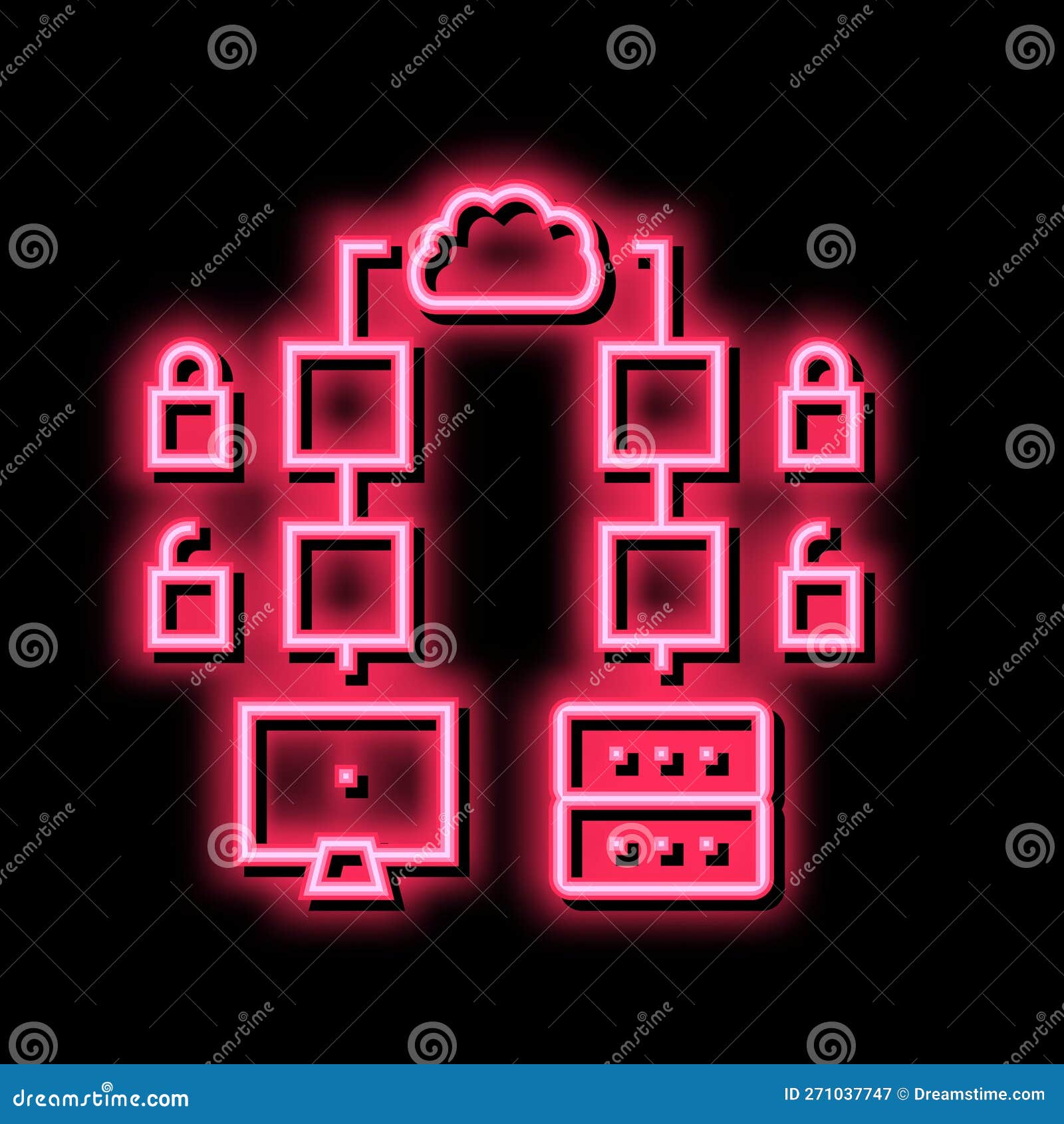 Multi-stage Encryption Color Icon Vector Illustration Sign Stock Vector ...
