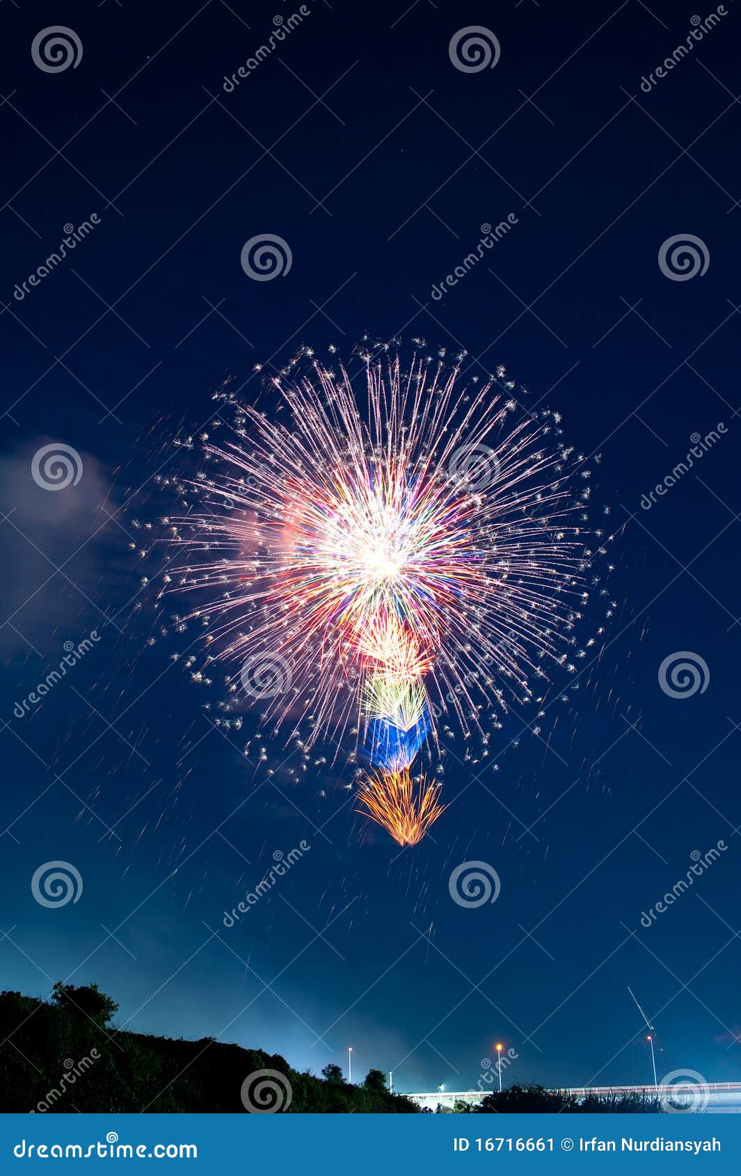 Multi Stage Fireworks stock image. Image of fire, entertainment - 16716661