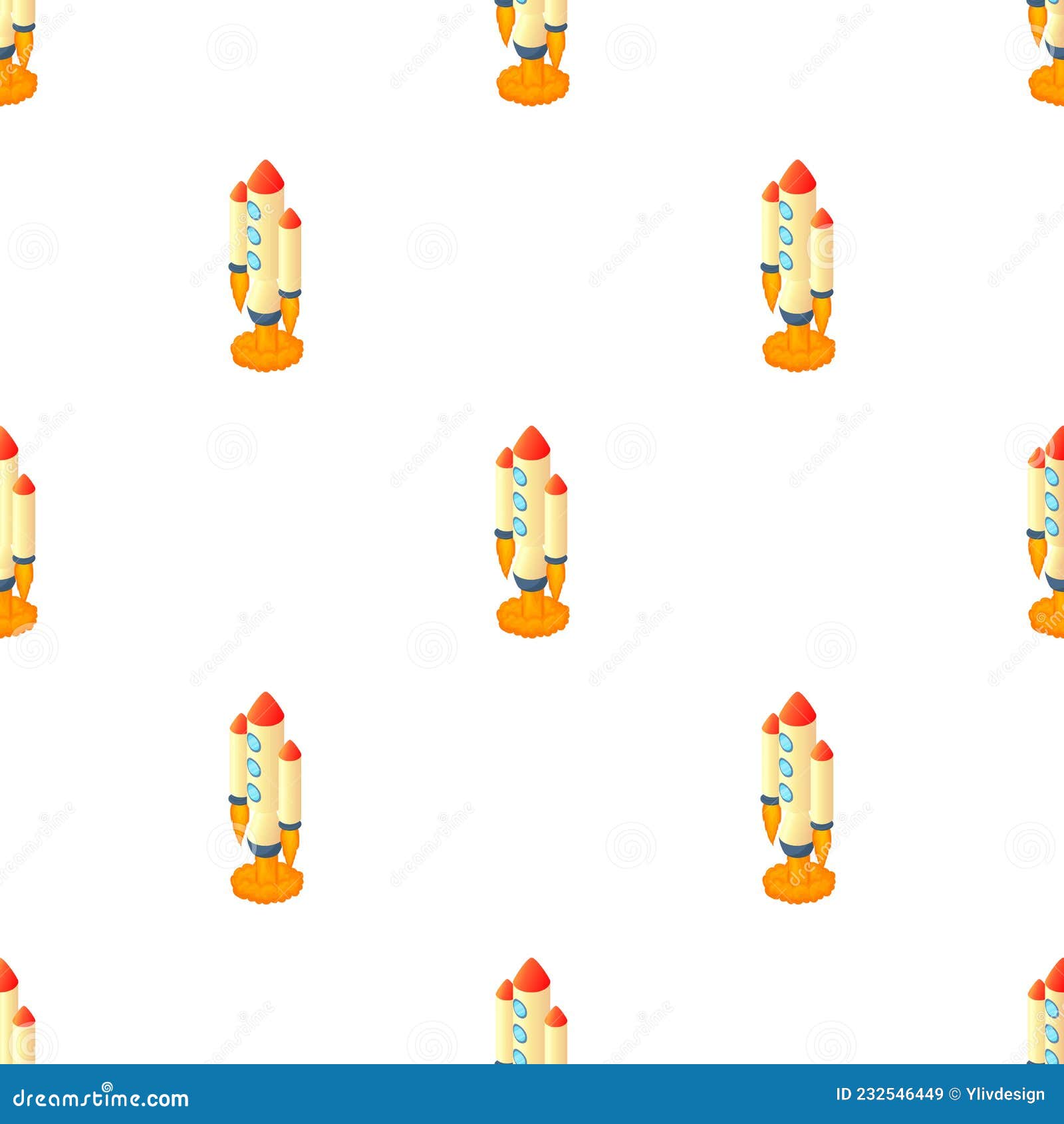 Multi Stage Rocket Pattern Seamless Vector Stock Vector - Illustration ...