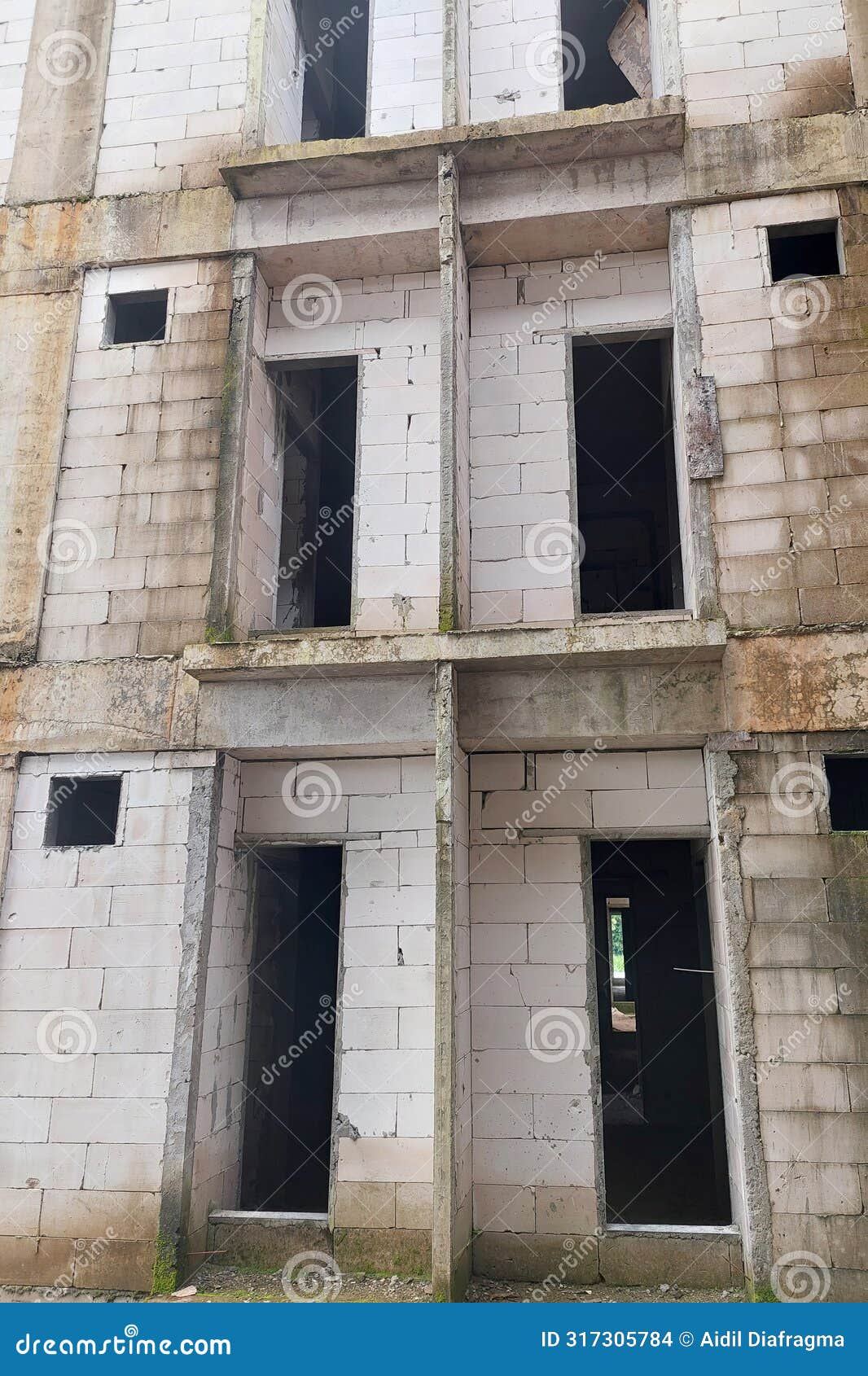 A Multi-storey Apartment Building is Visible during Construction Stock ...
