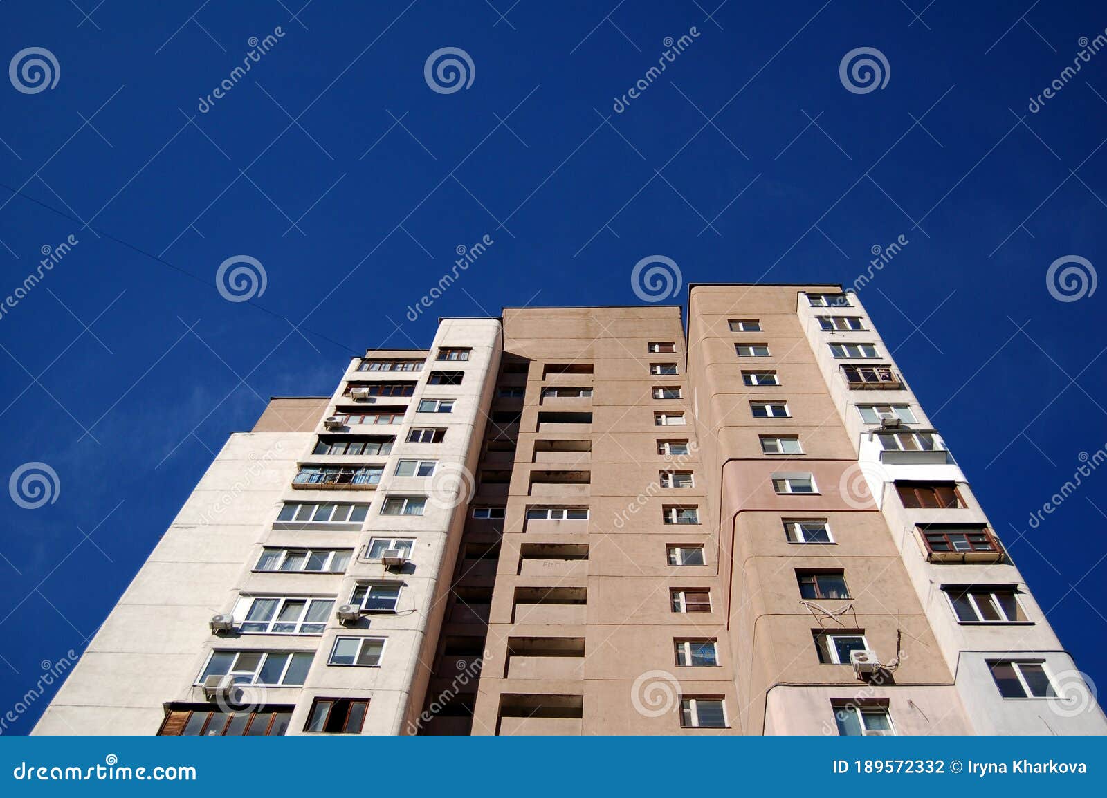 Multi-storey Building from the Bottom Up Stock Photo - Image of evening ...