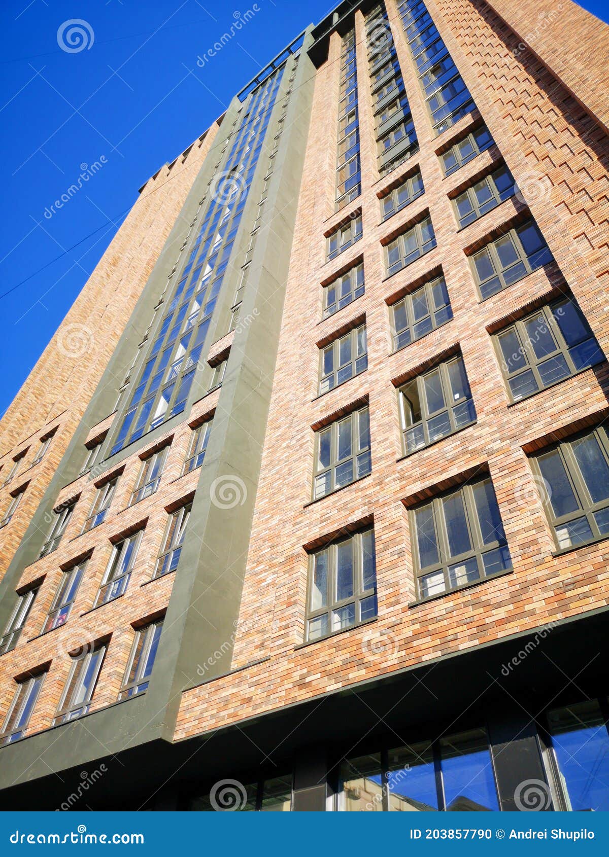 Multi-storey Building Finished with Marble Bricks Stock Photo - Image ...