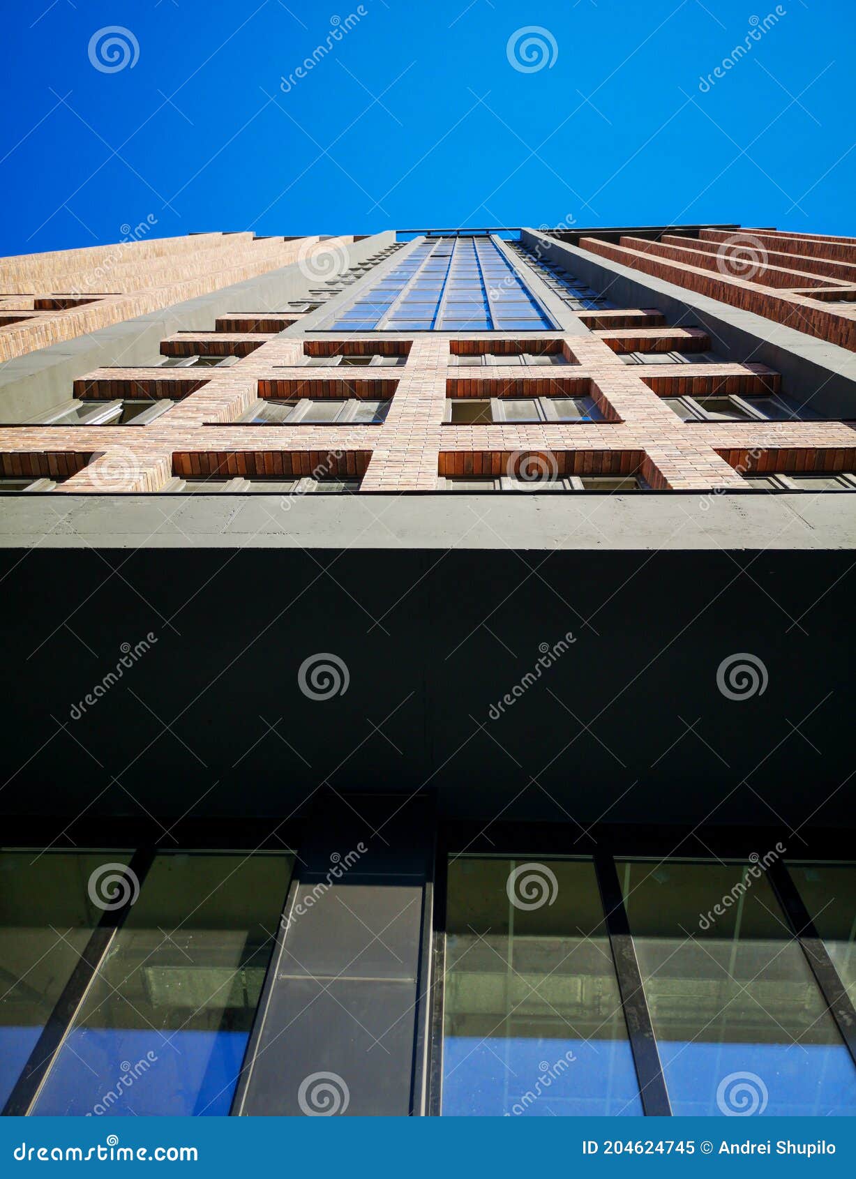 Multi-storey Building Finished with Marble Bricks Stock Image - Image ...