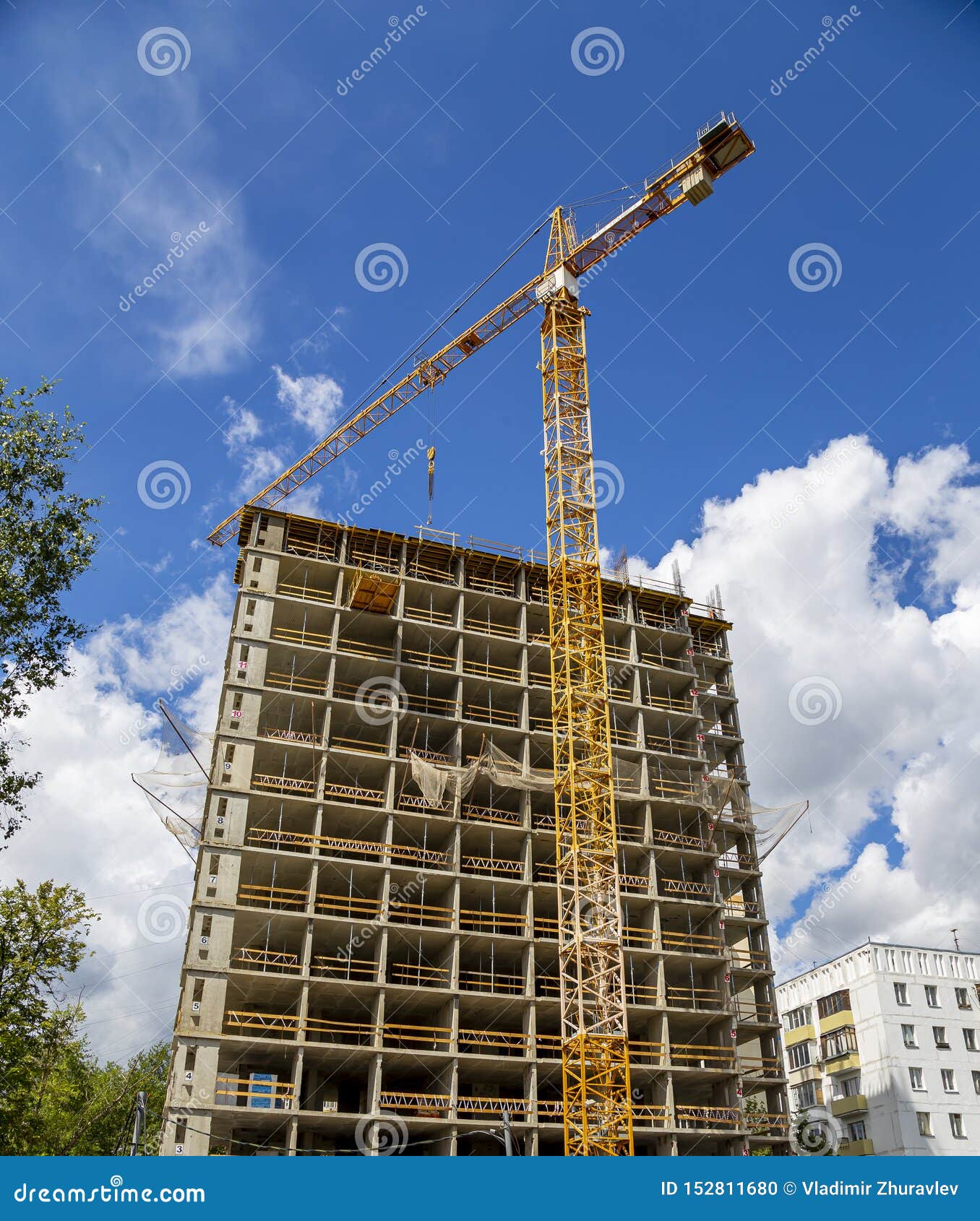 Construction Site upon Renovation Program in Cheryomushki Stock Photo ...