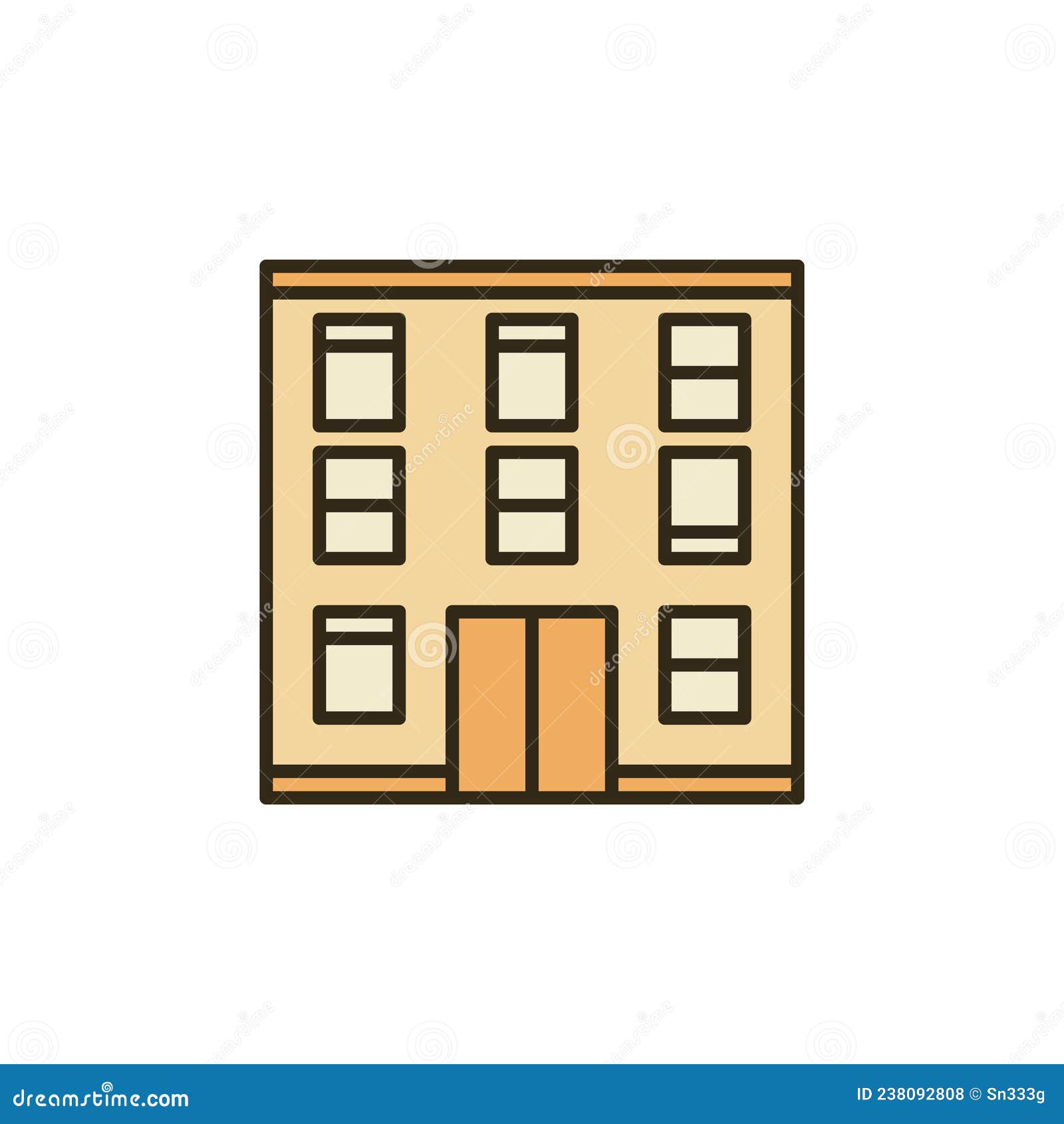 Multi-Storey Building Vector Concept Colored Icon or Sign Stock Vector ...