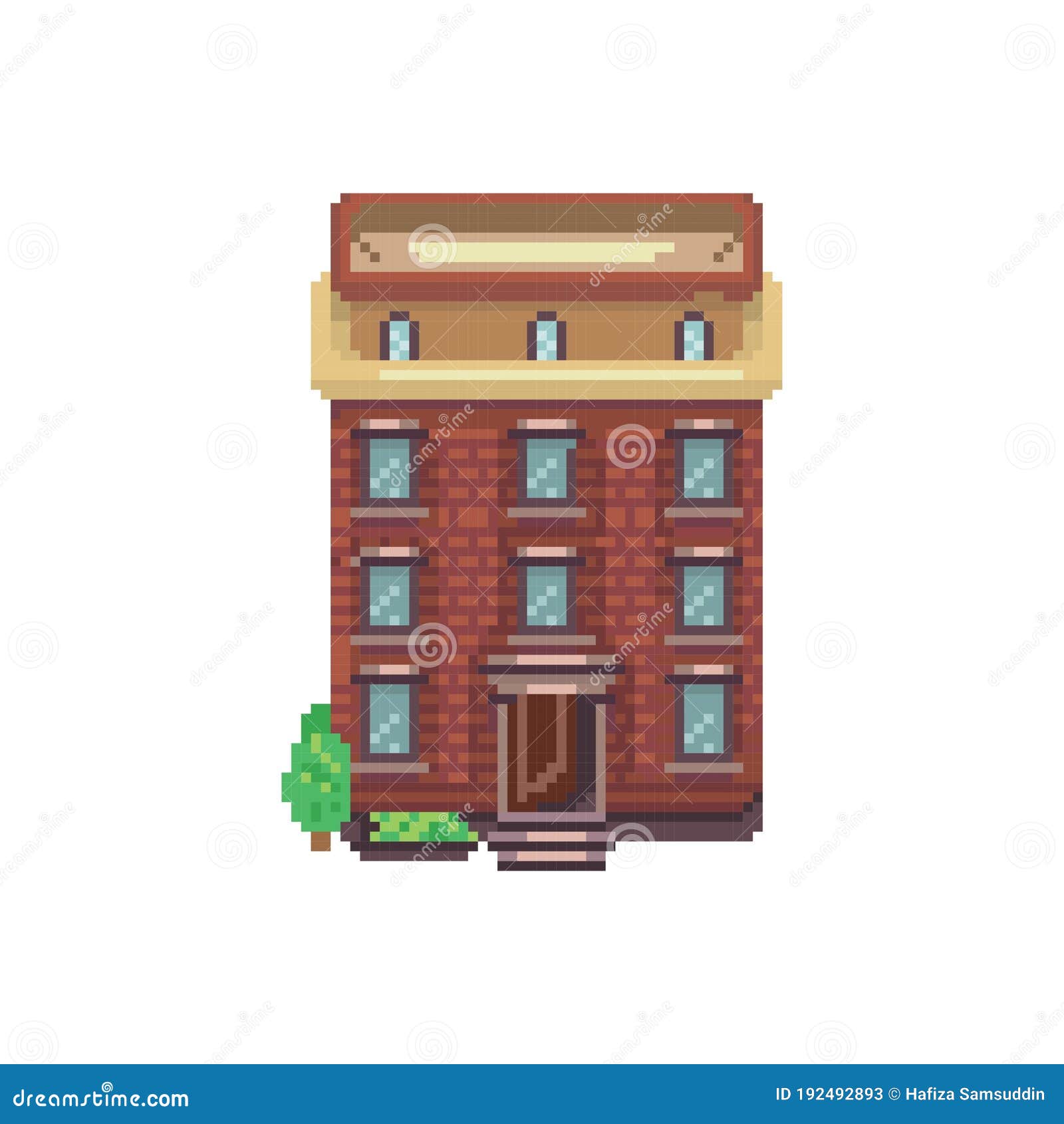 Multi-storey Building. Vector Illustration Decorative Design Stock ...