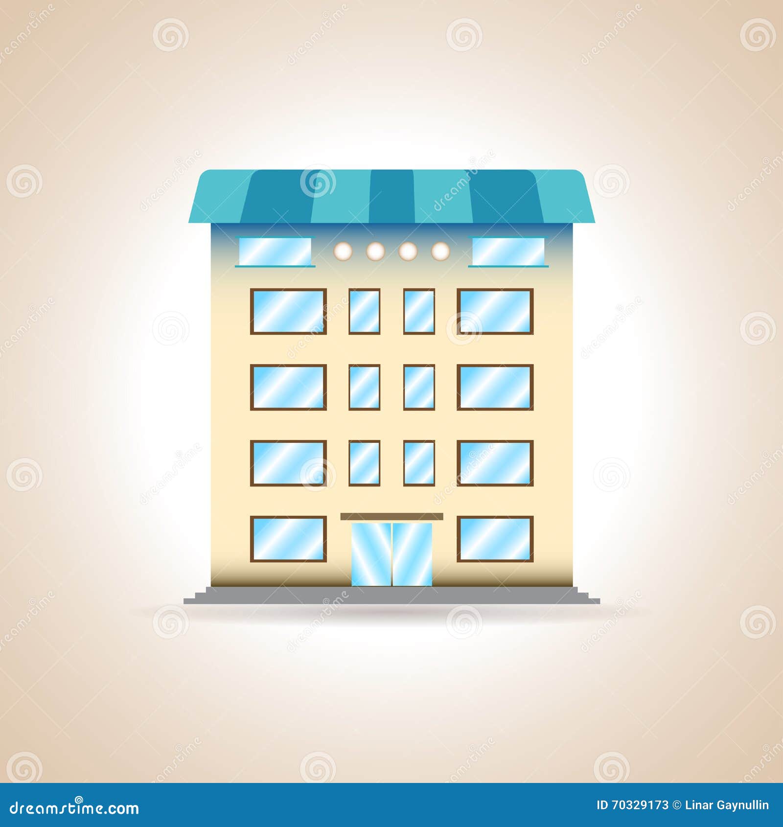 Multi-storey Building. Vector Illustration Royalty-Free Cartoon ...