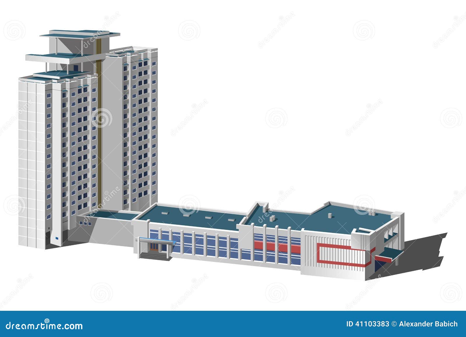 Multi-storey building stock vector. Illustration of charge - 41103383