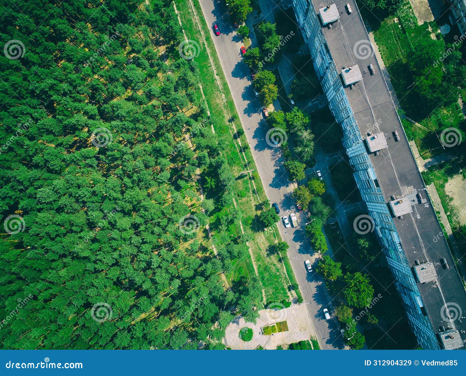 Urbanization. Buildings and Park Stock Image - Image of park, cover ...