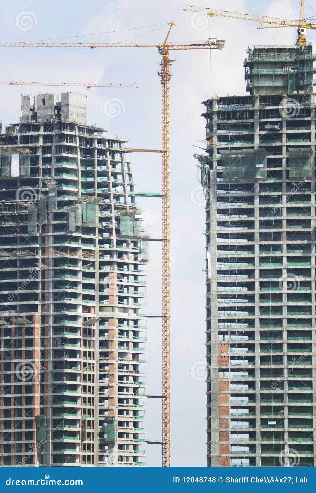 Multi-Storey Buildings Under Construction Stock Photo - Image of heavy ...