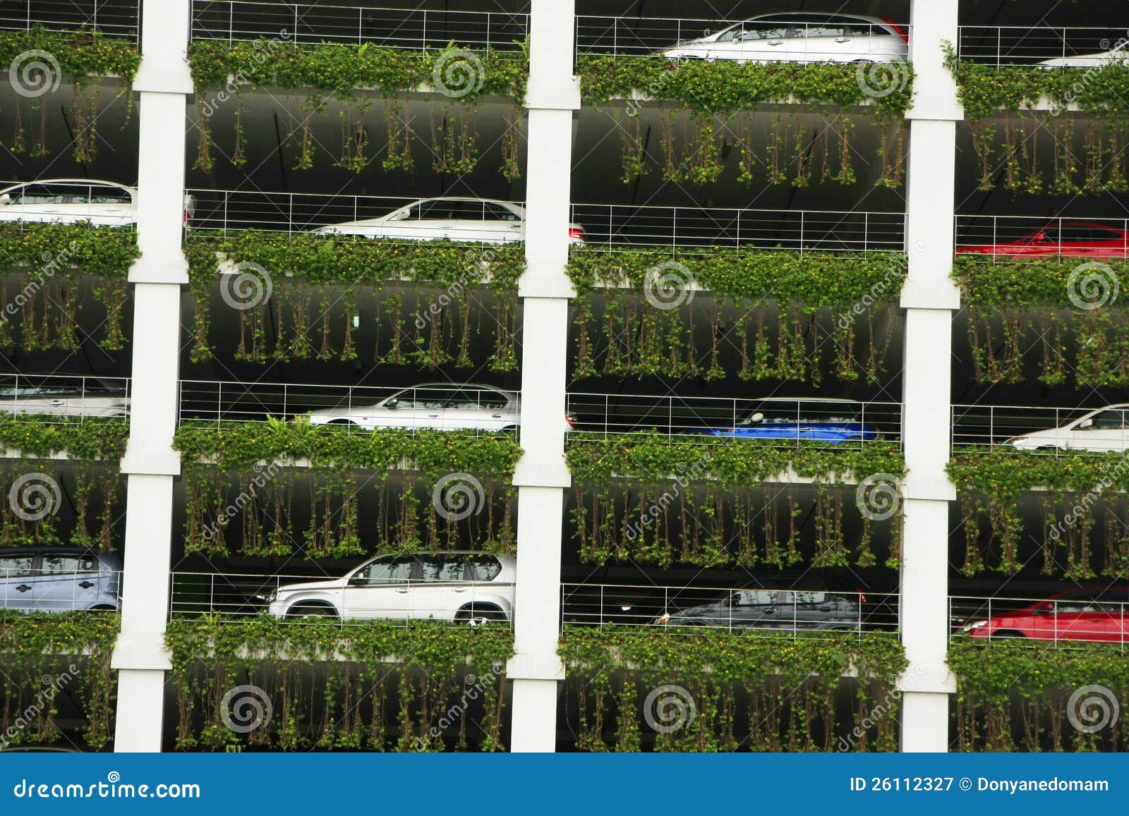 Multi-storey Car Park Or Parking Garage With Barriers And Parking ...