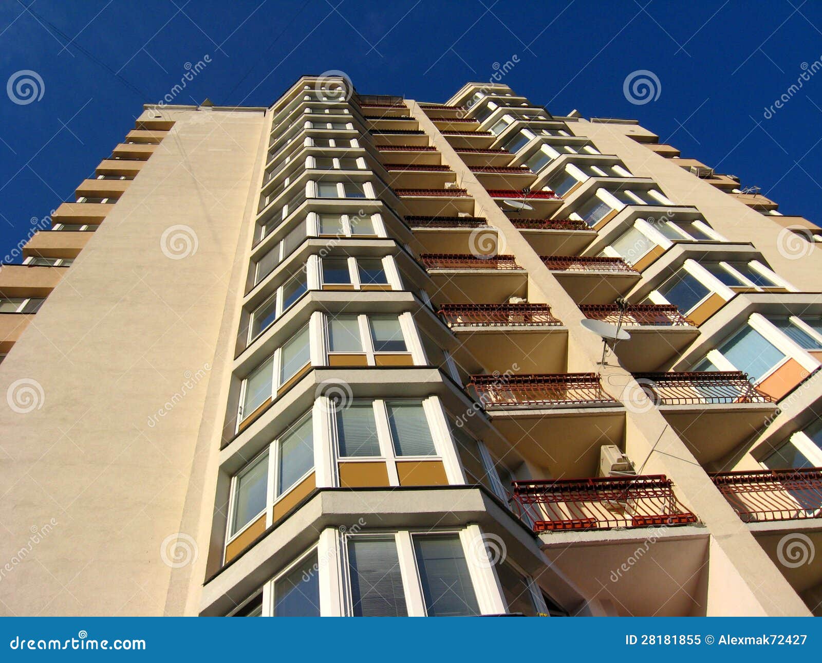 The Multi-storey Modern House Stock Image - Image of blue, order: 28181855