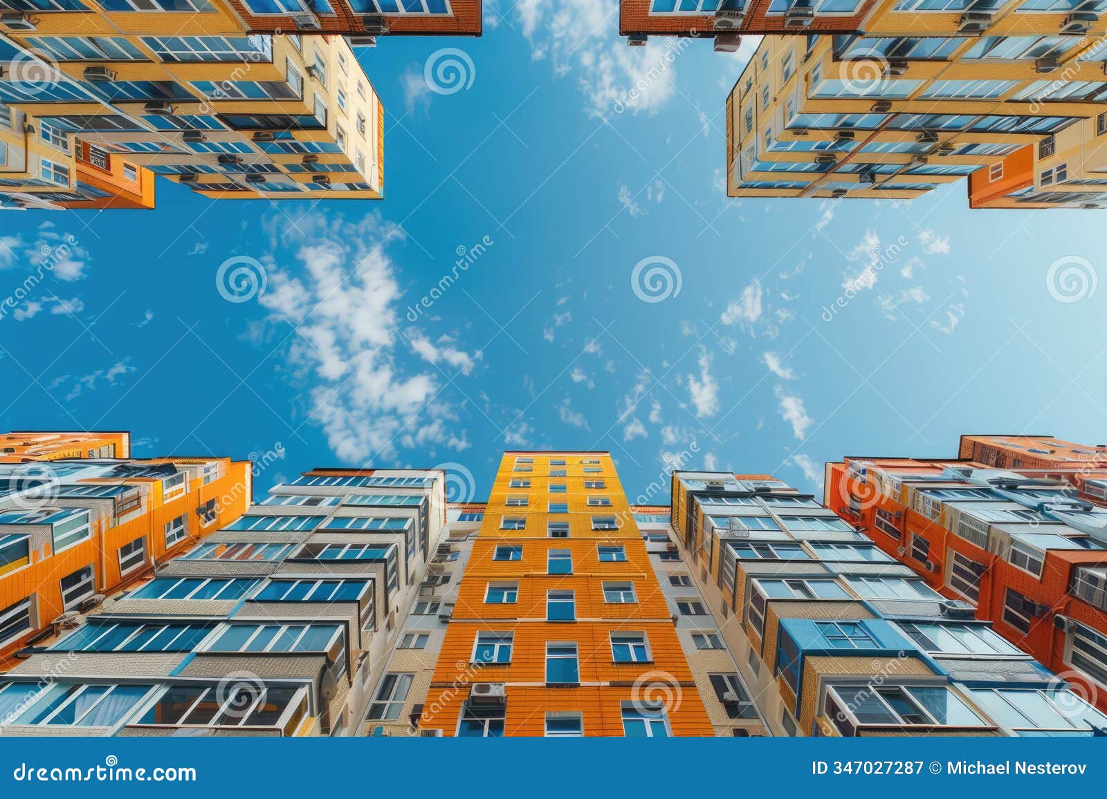 Multi-storey Modern House, Bottom View Stock Image - Image of area ...