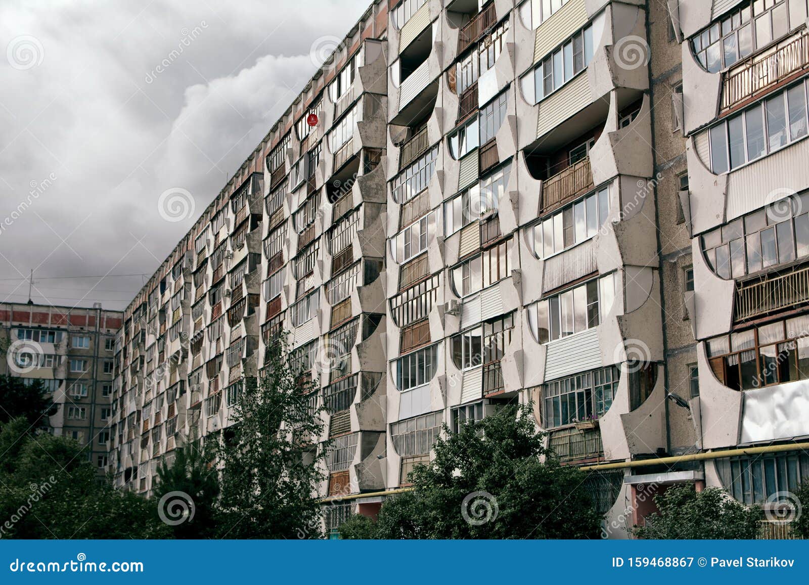 Multi-storey Panel House in Russia Stock Image - Image of background ...