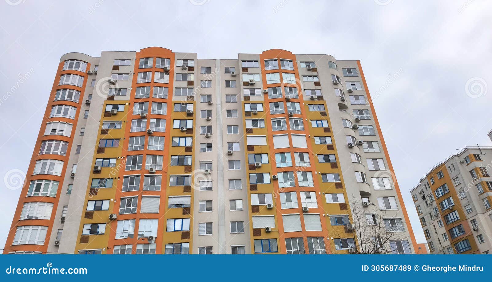 Multi-storey Residential Building in the City Stock Image - Image of ...