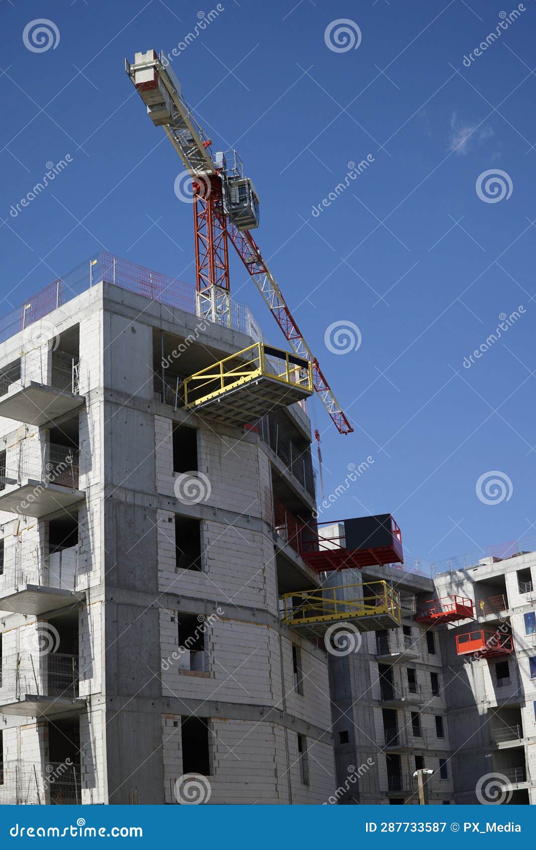 Multi Storey Residential Building and Construction Crane Stock Image ...