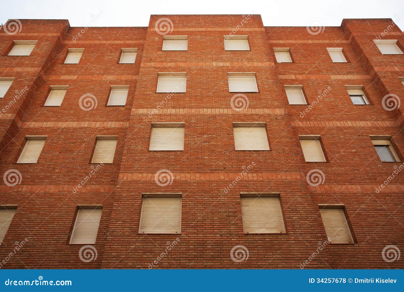 Multi-storey Residential Building of Red Brick Stock Photo - Image of ...