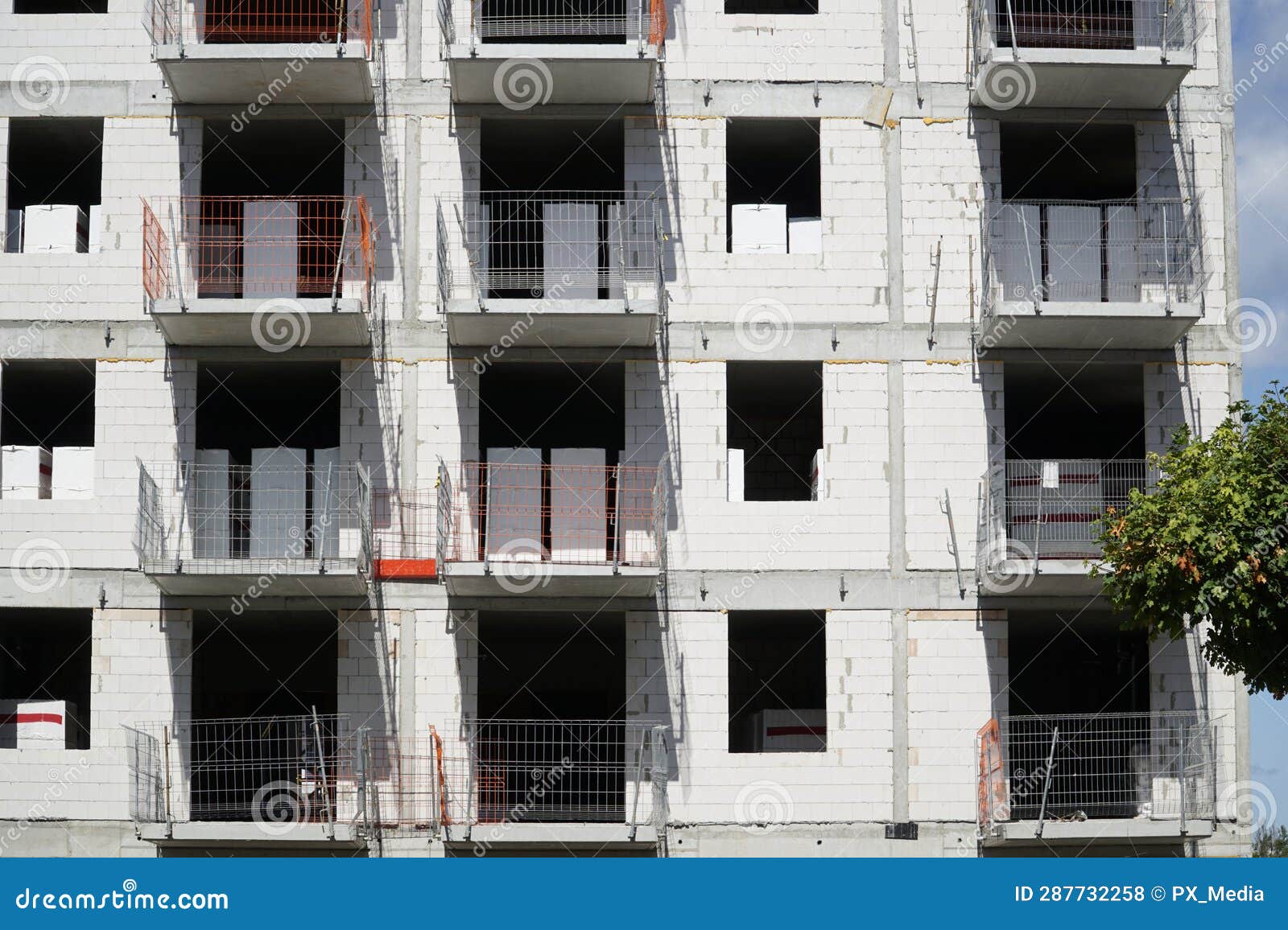 Multi Storey Residential Building Under Construction Stock Photo ...