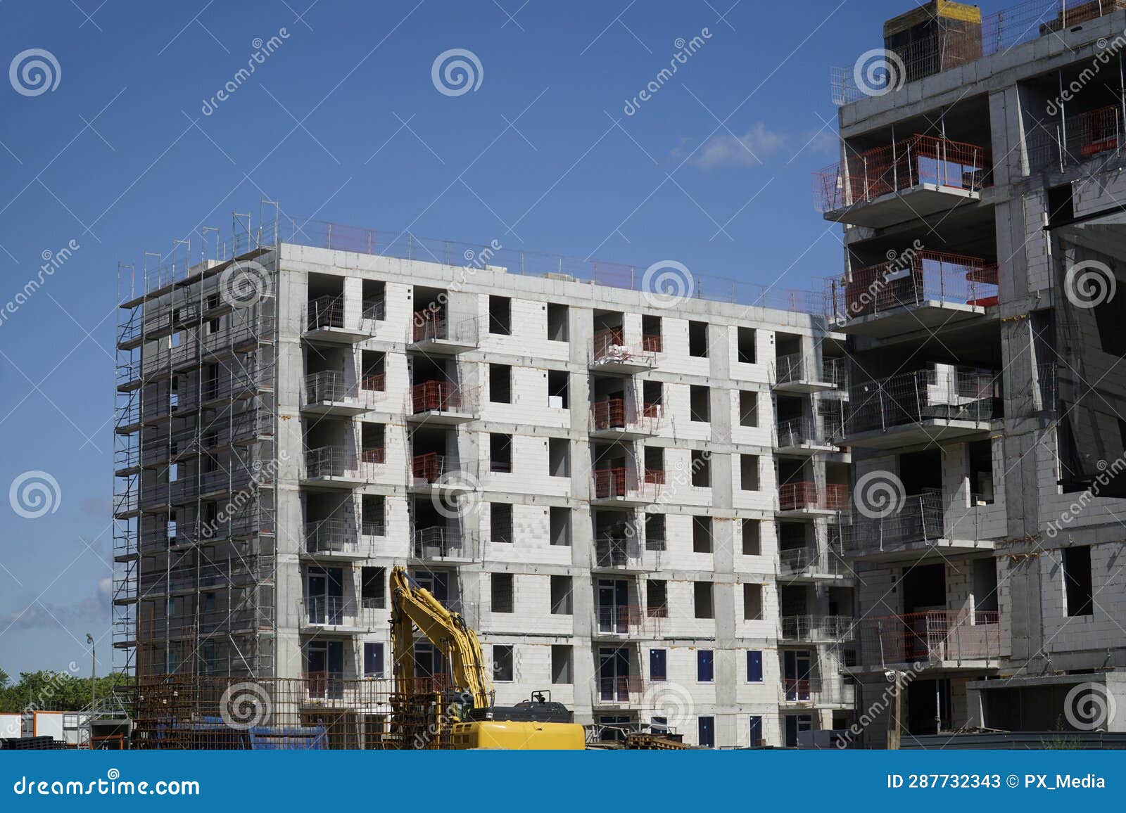 Multi Storey Residential Building Under Construction Stock Image ...