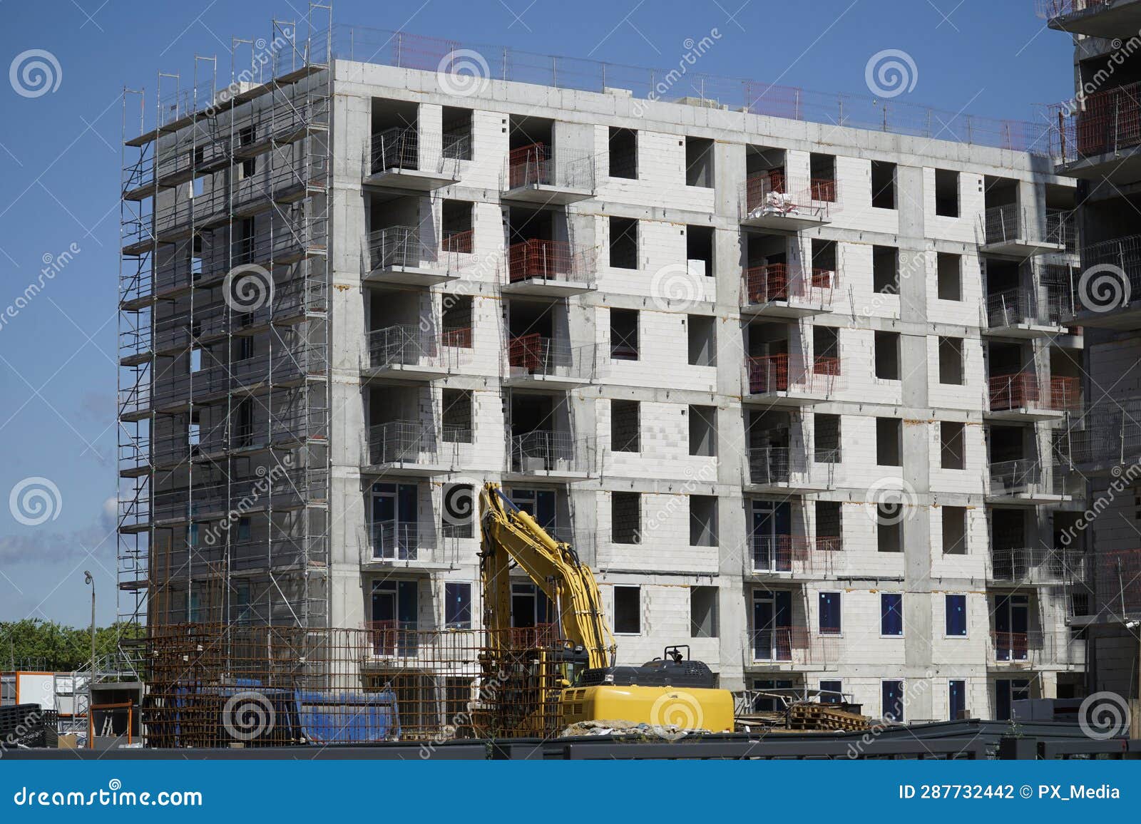 Multi Storey Residential Building Under Construction Stock Photo ...