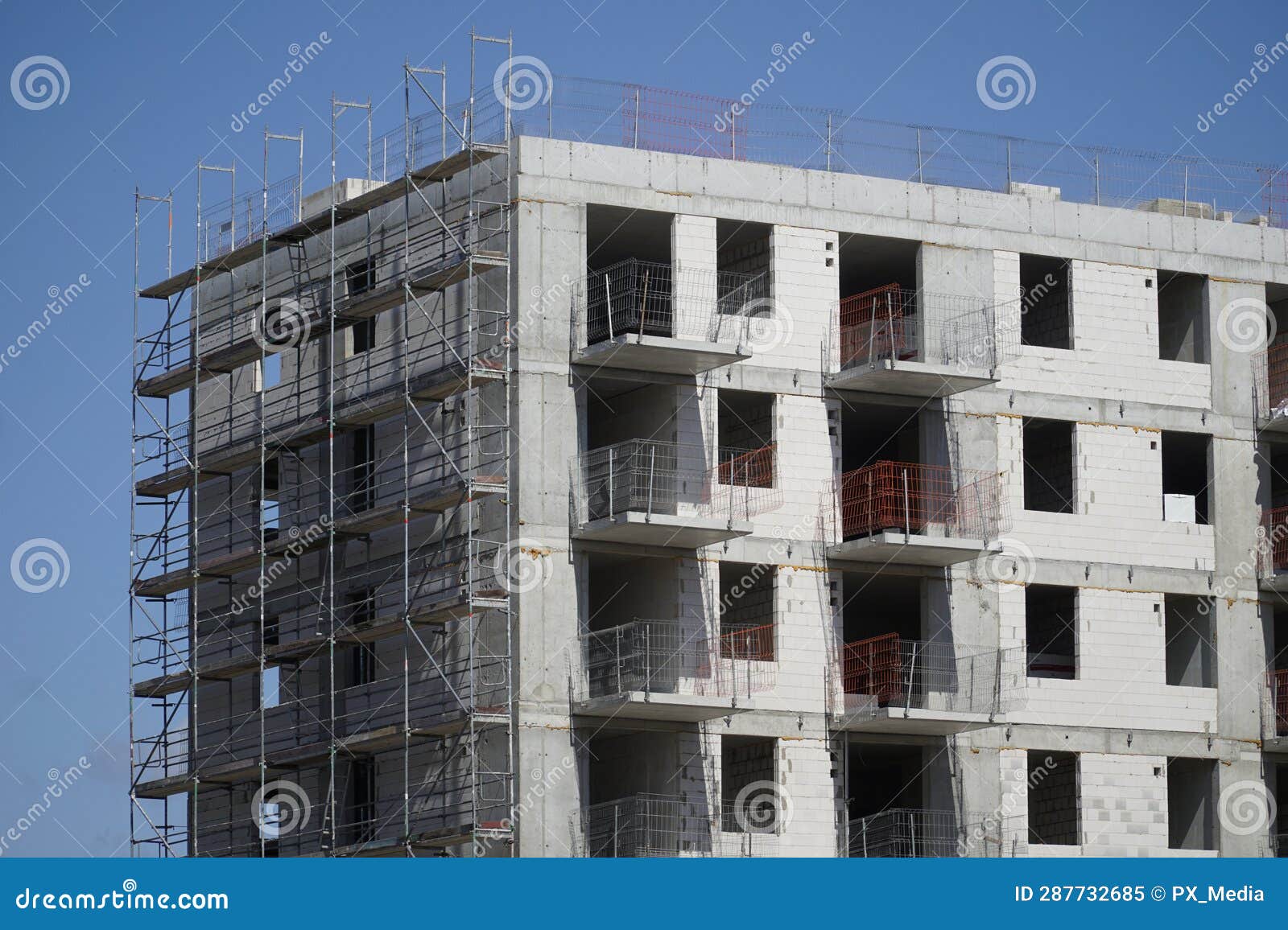 Multi Storey Residential Building Under Construction Stock Image ...