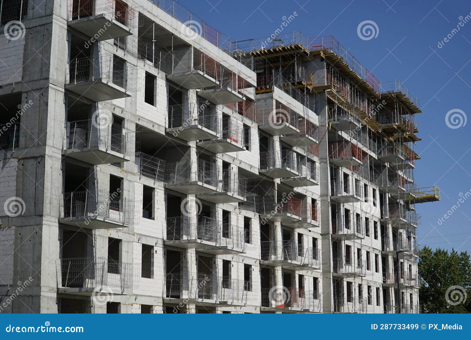 Multi Storey Residential Building Under Construction Stock Image ...