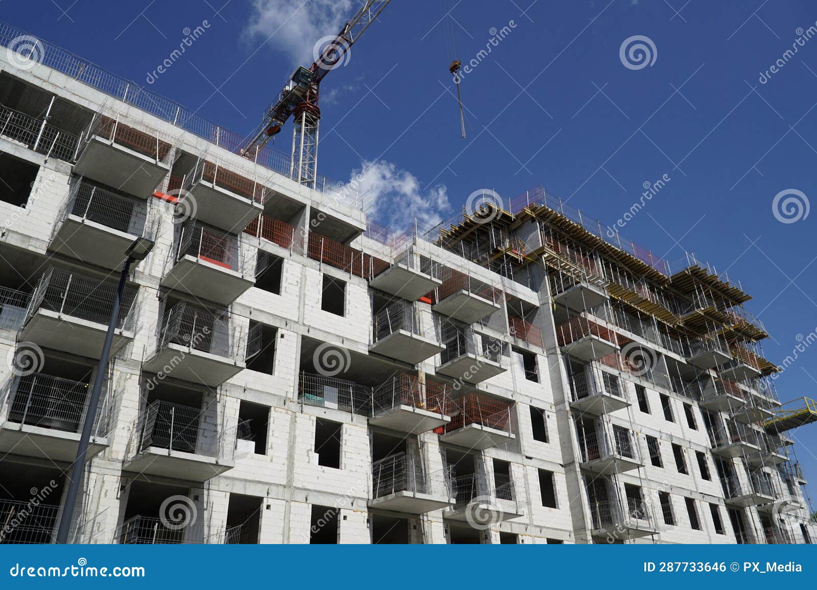 Multi Storey Residential Building Under Construction Stock Photo ...