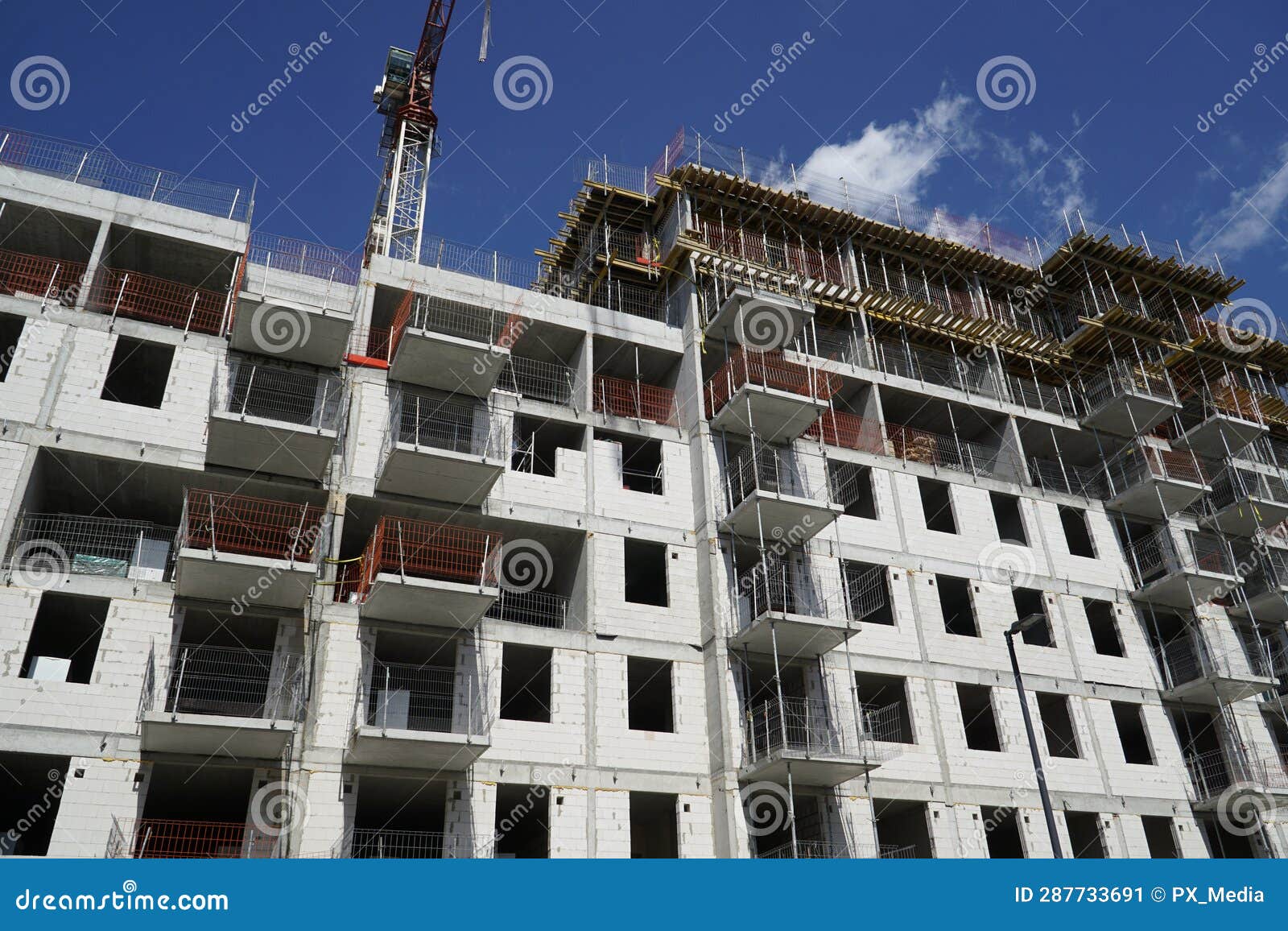 Multi Storey Residential Building Under Construction Stock Image ...
