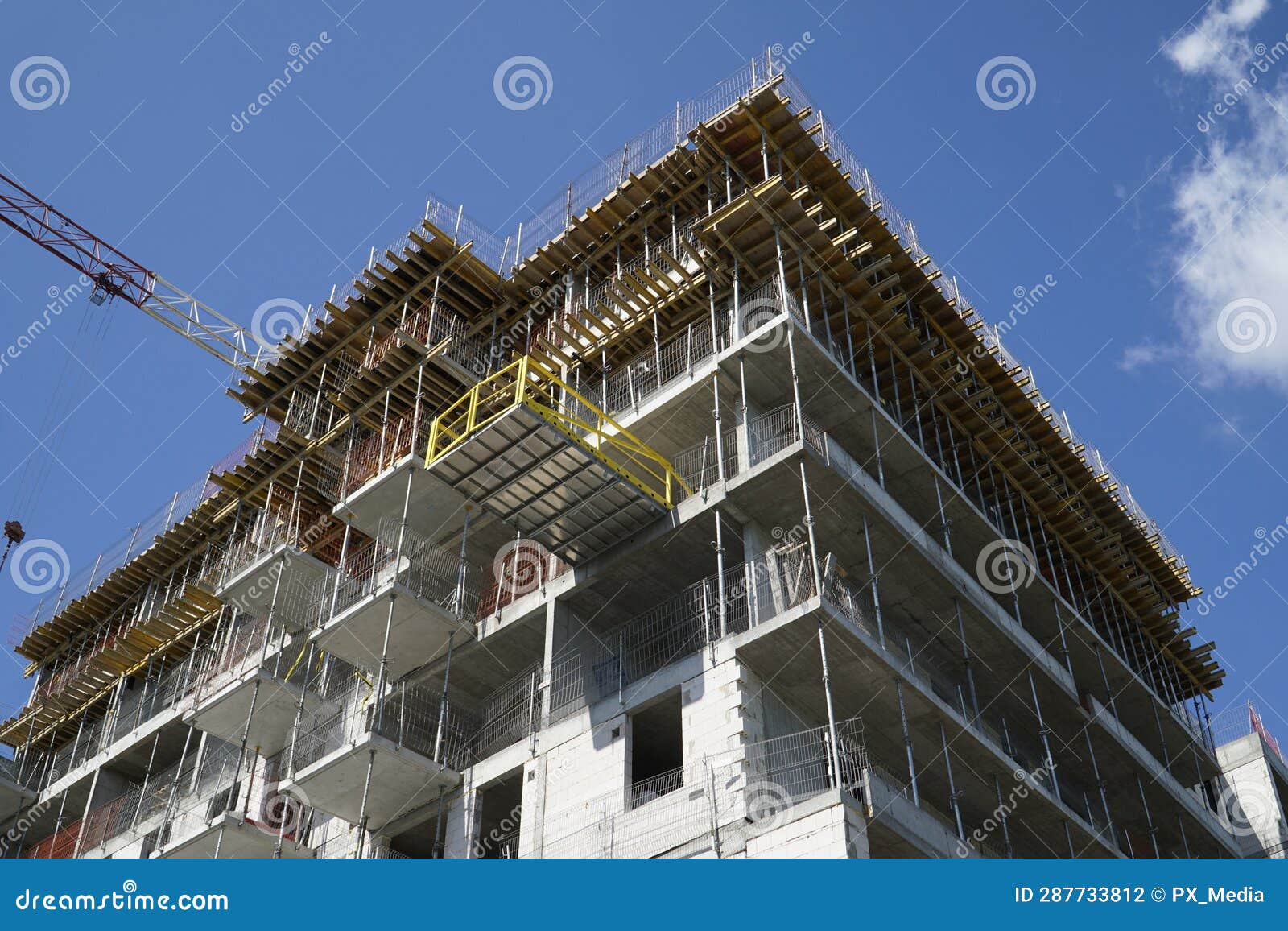 Multi Storey Residential Building Under Construction Stock Photo ...