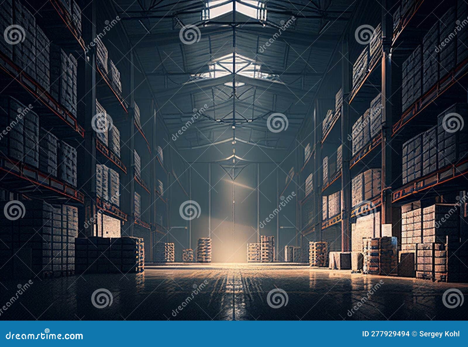 Multi-storey warehouse. stock illustration. Illustration of design ...