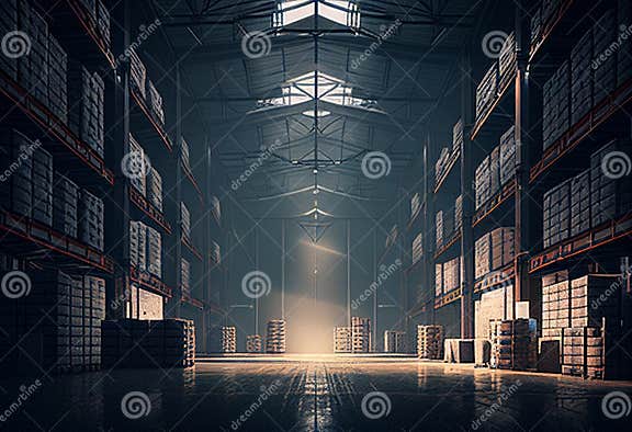 Multi-storey warehouse. stock illustration. Illustration of design ...