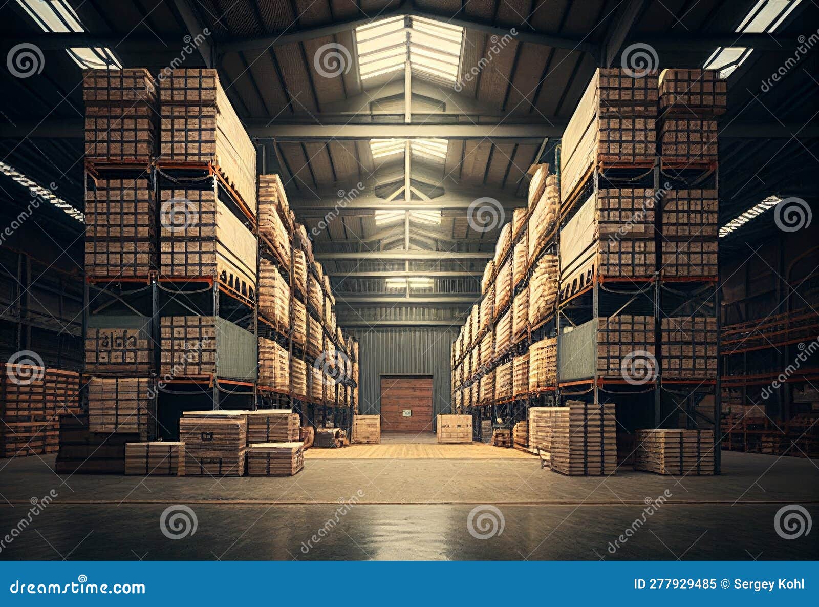 Multi-storey warehouse. stock illustration. Illustration of industrial ...