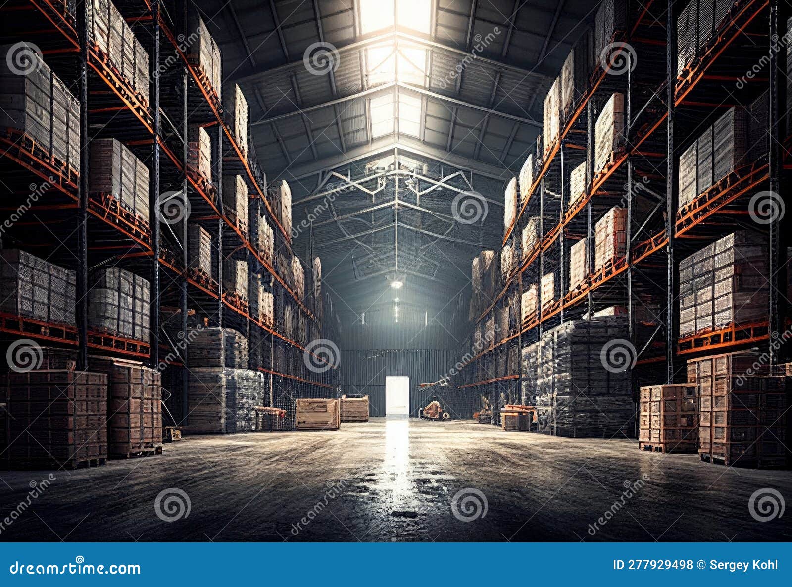 Multi-storey warehouse. stock illustration. Illustration of wall ...