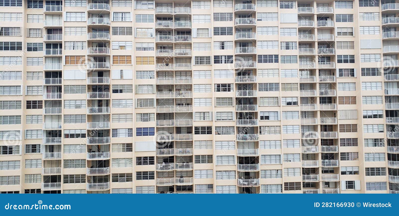 Multi-story Apartment Building with Balconies Stock Photo - Image of ...