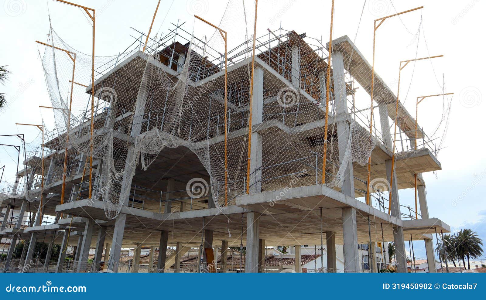 Multi-story Concrete Building is Under Construction, Featuring ...