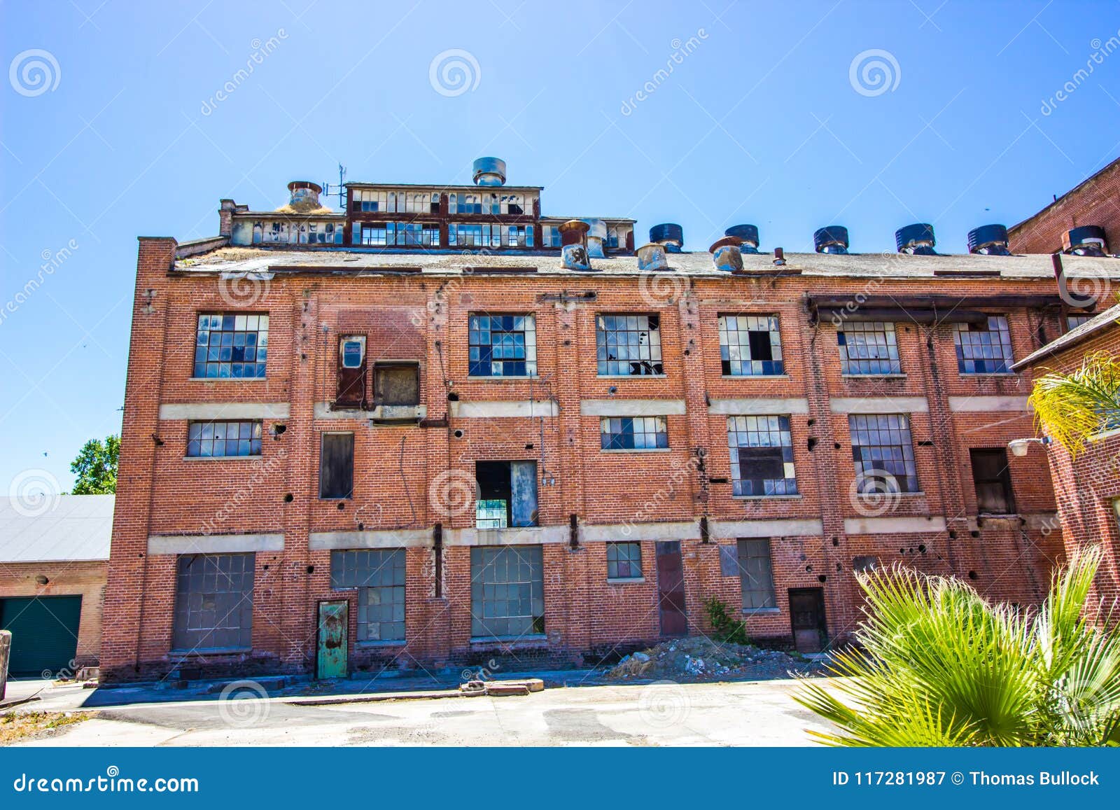 Multi Story Used Brick Mill Building Stock Image - Image of mill ...