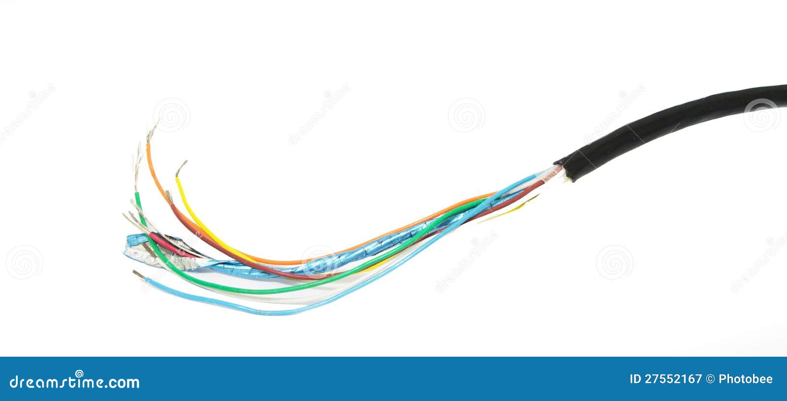 Multi-strand cable stock image. Image of shielded, electricity - 27552167