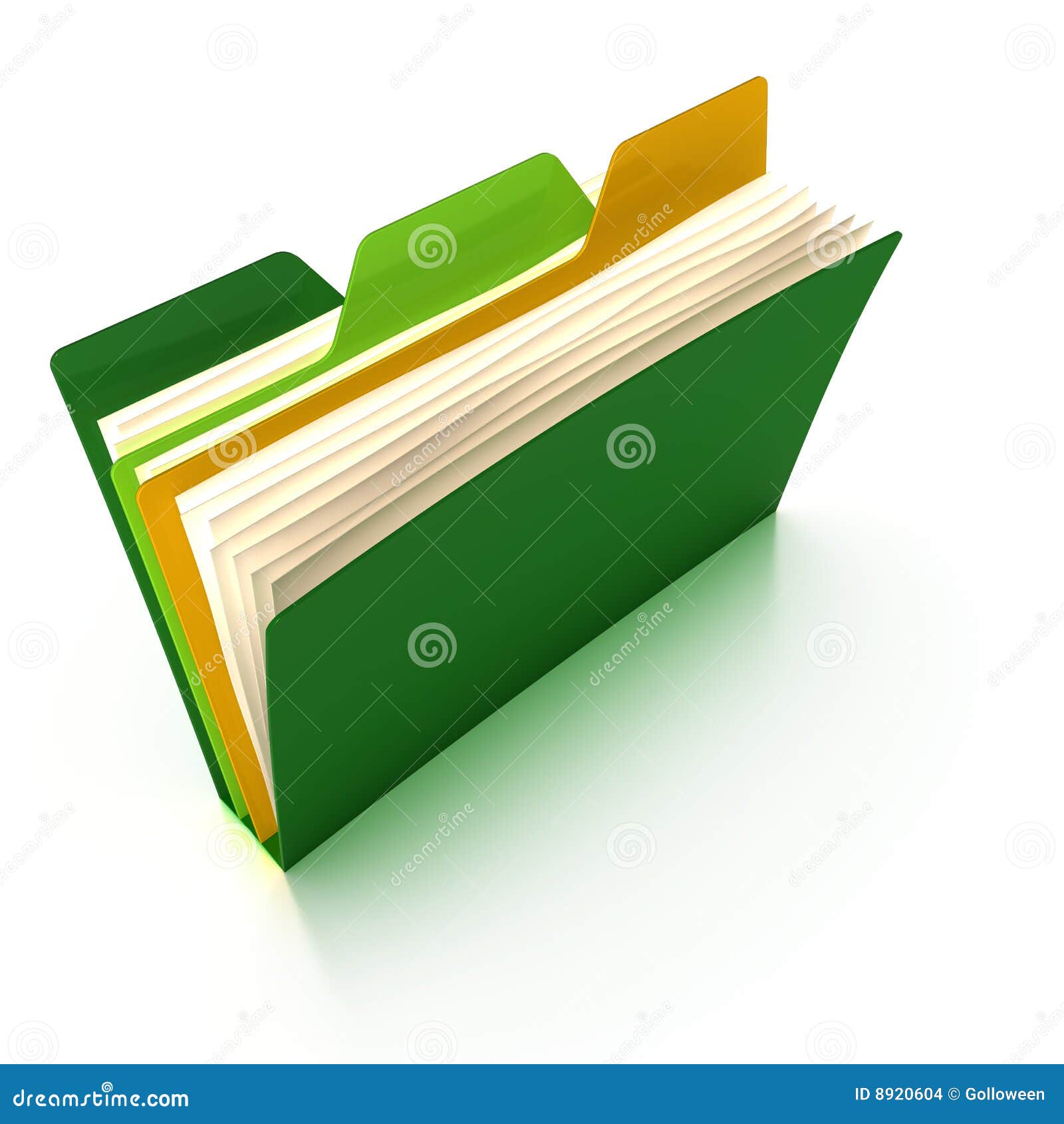 Multi-Tab Folder (3D Rendering) Stock Illustration - Illustration of ...