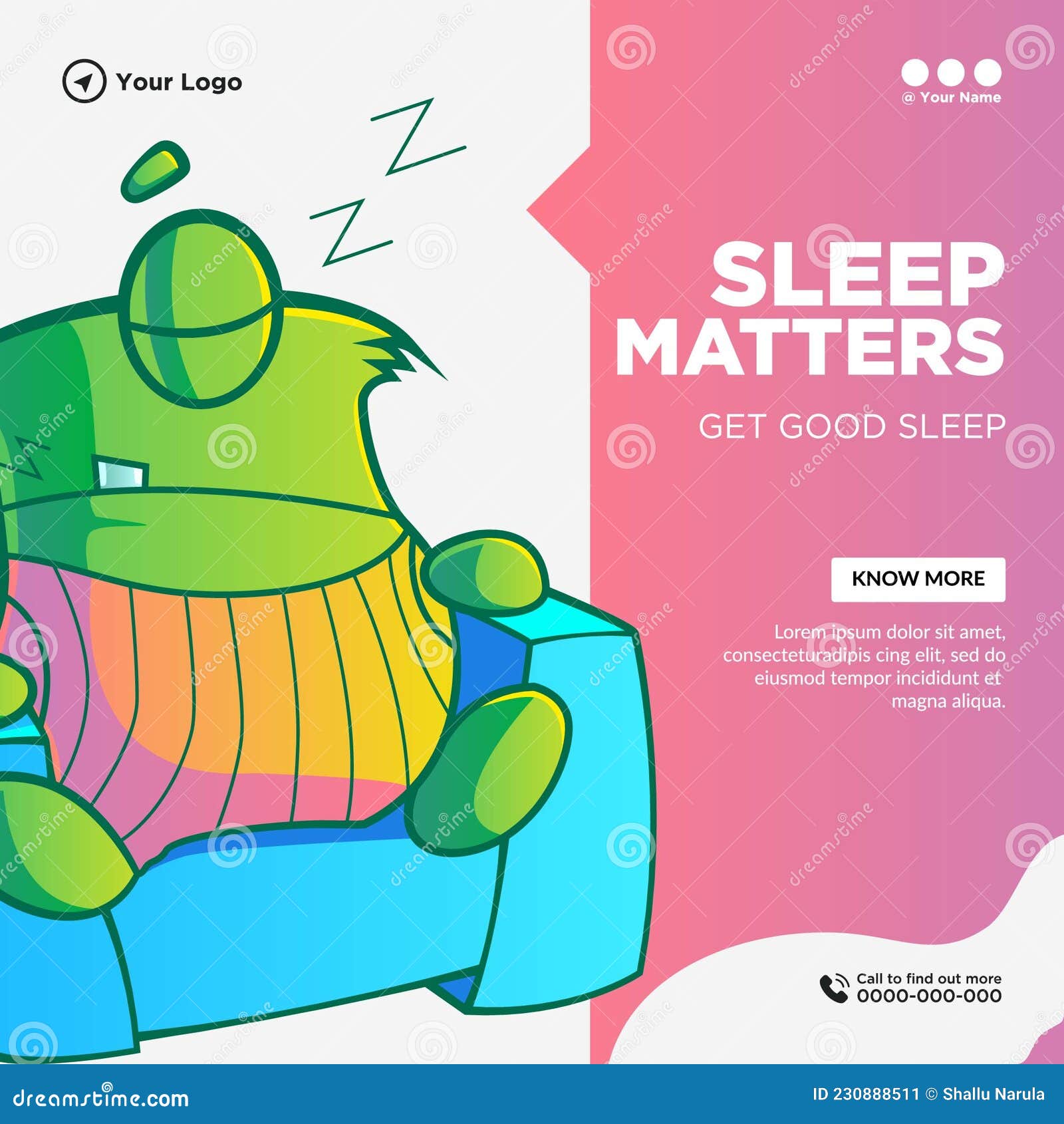 Banner Design of Sleep Matters Get Good Sleep Stock Vector ...