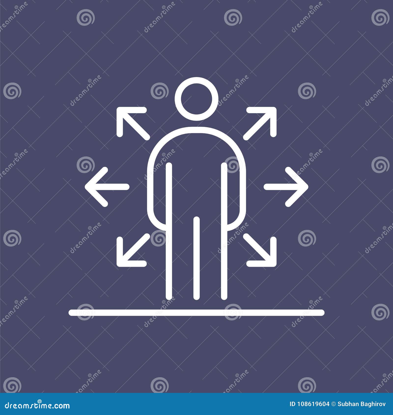 Multi Task Employer Business People Icon Simple Line Flat Illustration ...