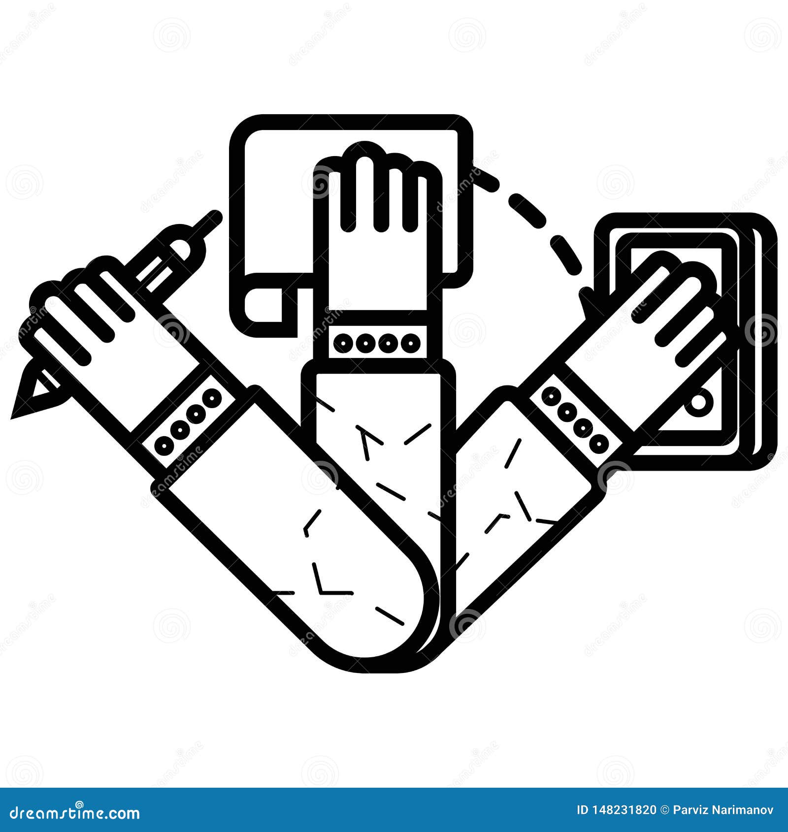 Multi task employer icon stock illustration. Illustration of icon ... Multi task employer icon stock illustration. Illustration of icon ...