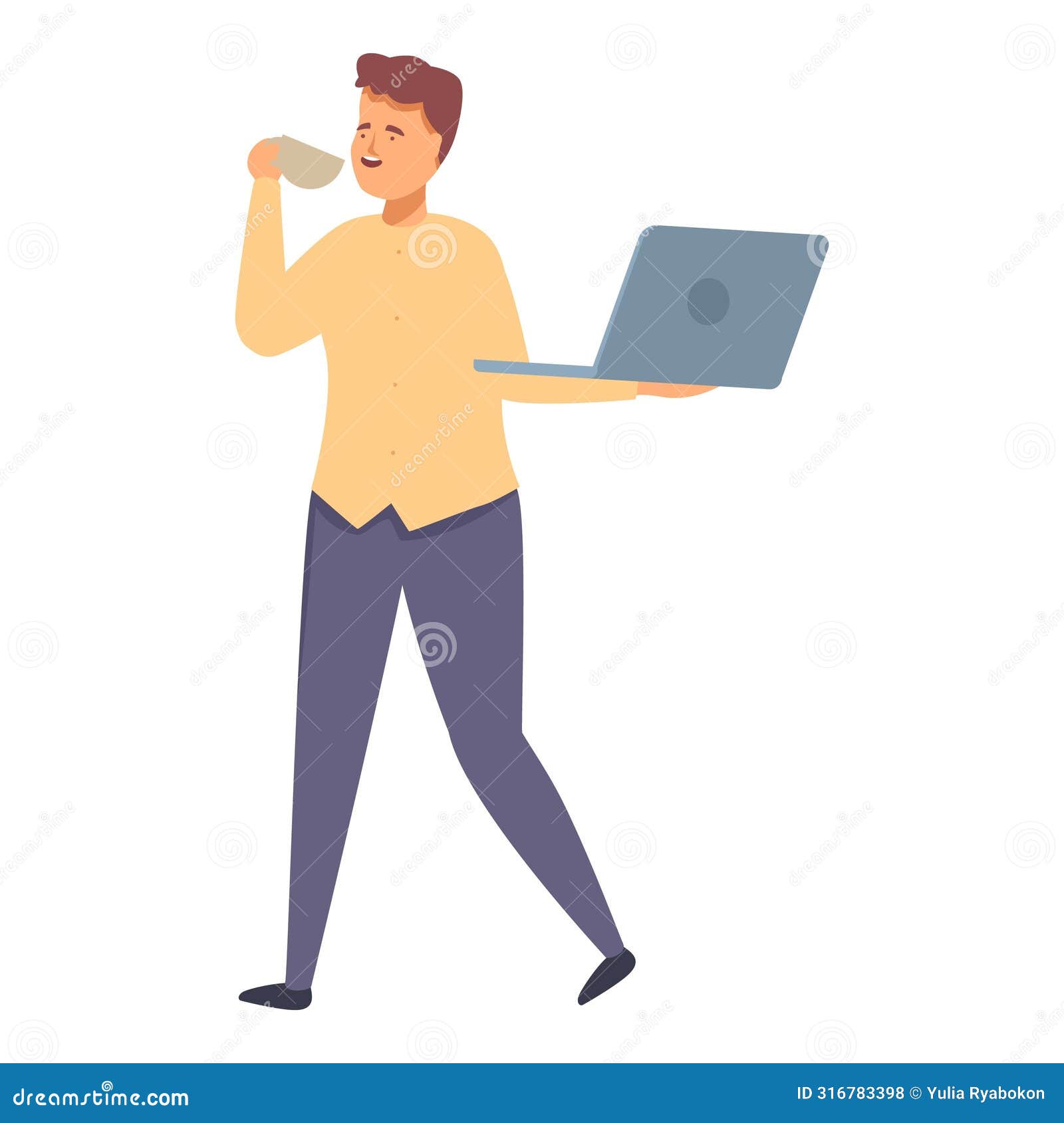 Multi Task Manager Icon Cartoon Vector. Workaholic Occupation Stock ...