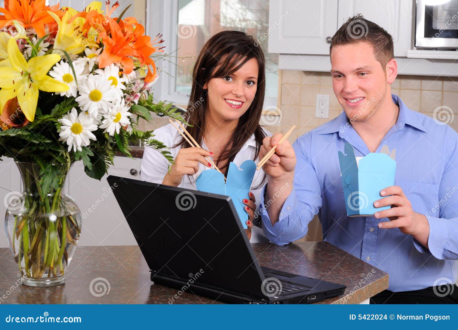 Multi Tasking stock photo. Image of dinner, attractive - 5422024