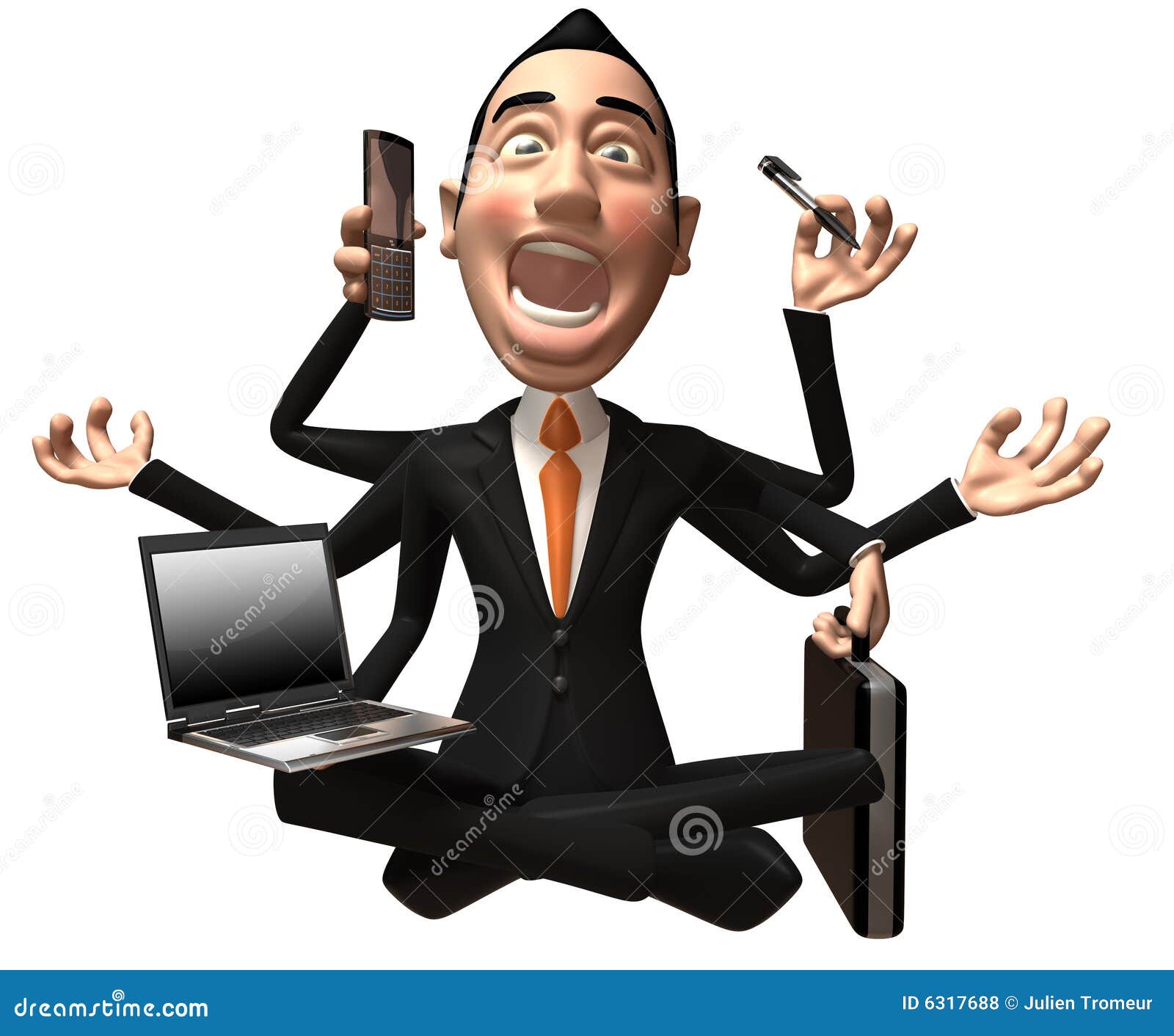 Multi-tasking stock illustration. Illustration of business - 6317688