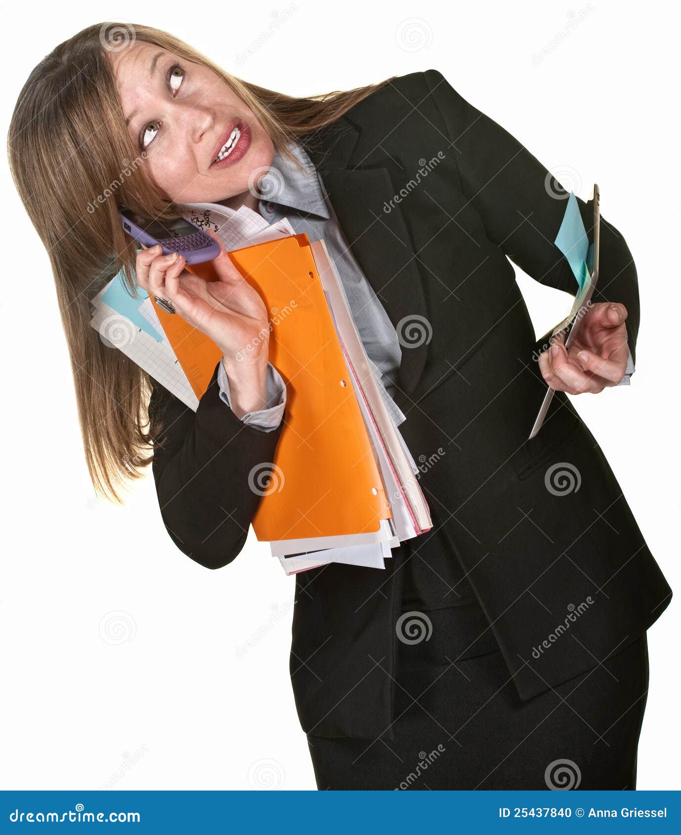 Multi-tasking Business Lady Stock Photo - Image of mexican, female ...
