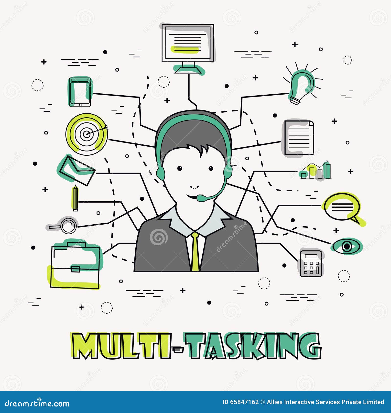 Multi-Tasking Businessman With Infographic Elements. Royalty-Free ... Multi-Tasking Businessman With Infographic Elements. Royalty-Free ...