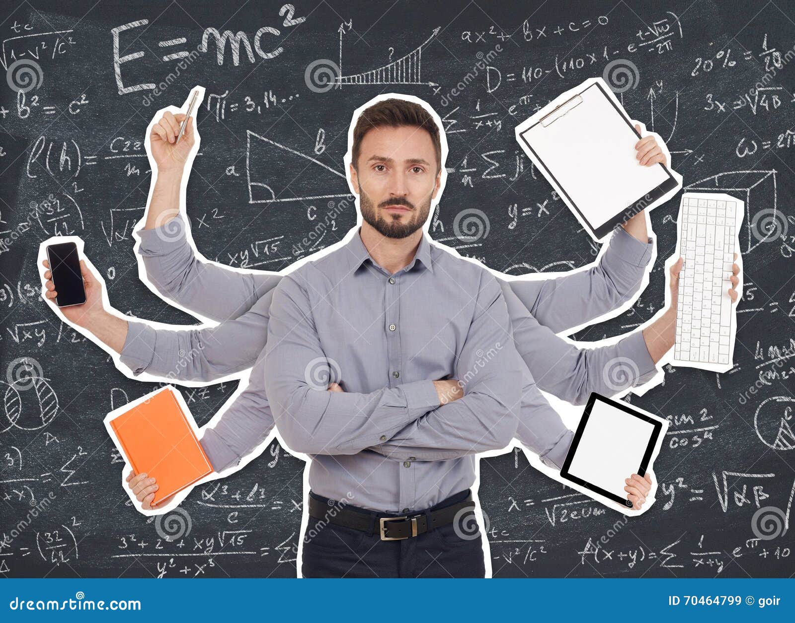 Multi-tasking stock image. Image of book, leadership - 70464799