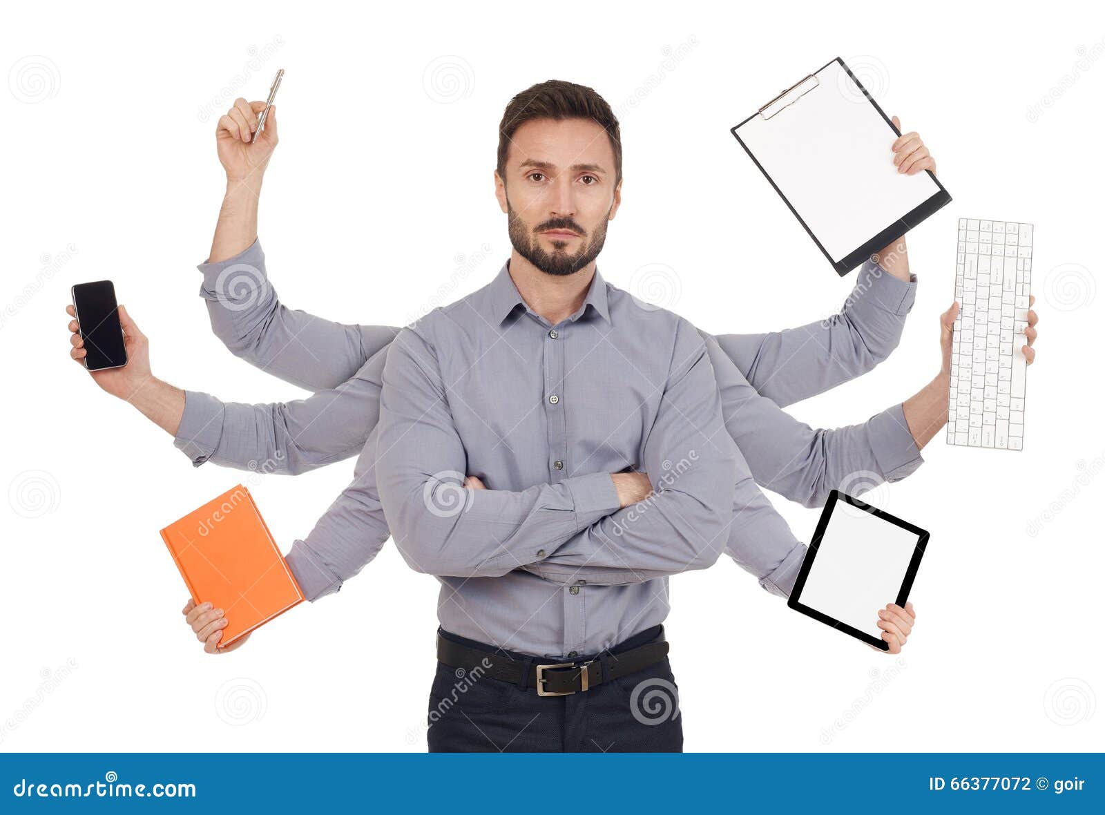 Multi-tasking stock photo. Image of person, businessman - 66377072