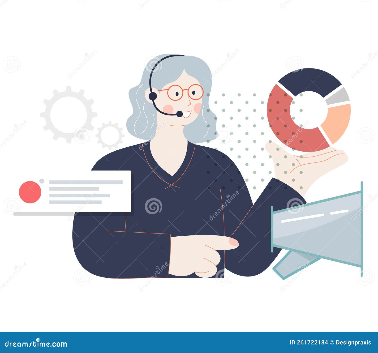 Multi -Tasking Customer Care Executive - Illustration Stock ...