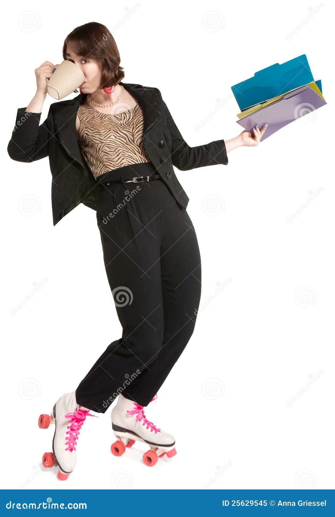 Multi-Tasking Office Worker Stock Image - Image of employee, folders ...